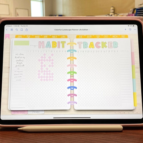 Habit Tracker Insert for Digital Planning Digital Planner - Etsy