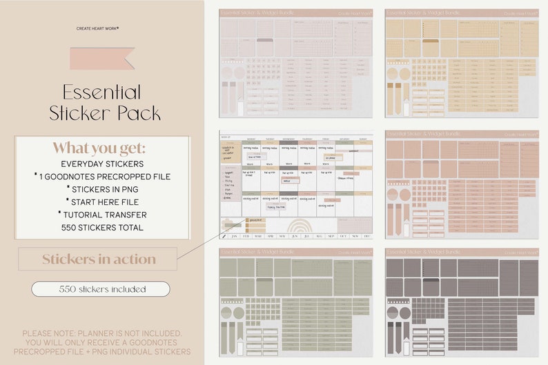 Essential Sticker Pack | Everyday Stickers for Digital Planning ...