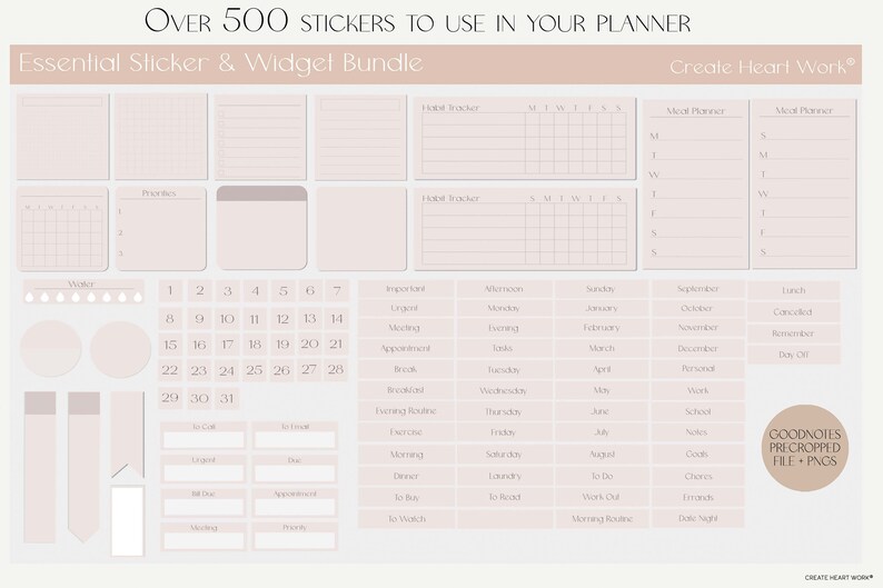 Essential Sticker Pack | Everyday Stickers for Digital Planning ...