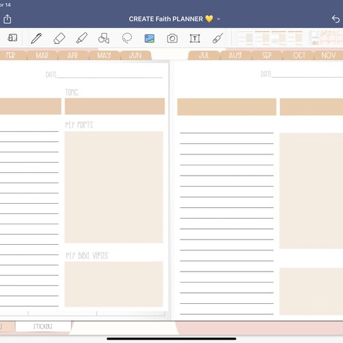 Faith Inserts for Digital Planning Goodnotes 5 Sermon - Etsy