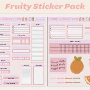 Fruity Sticker Pack for Digital Planning | Fruit Stickers | Goodnotes5 ...