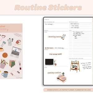 Daily Routine Sticker Pack for Digital Planning Digital Planner Daily ...