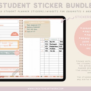 Digital Student Planner Stickers | Goodnotes, PNG (digital Download) - Etsy
