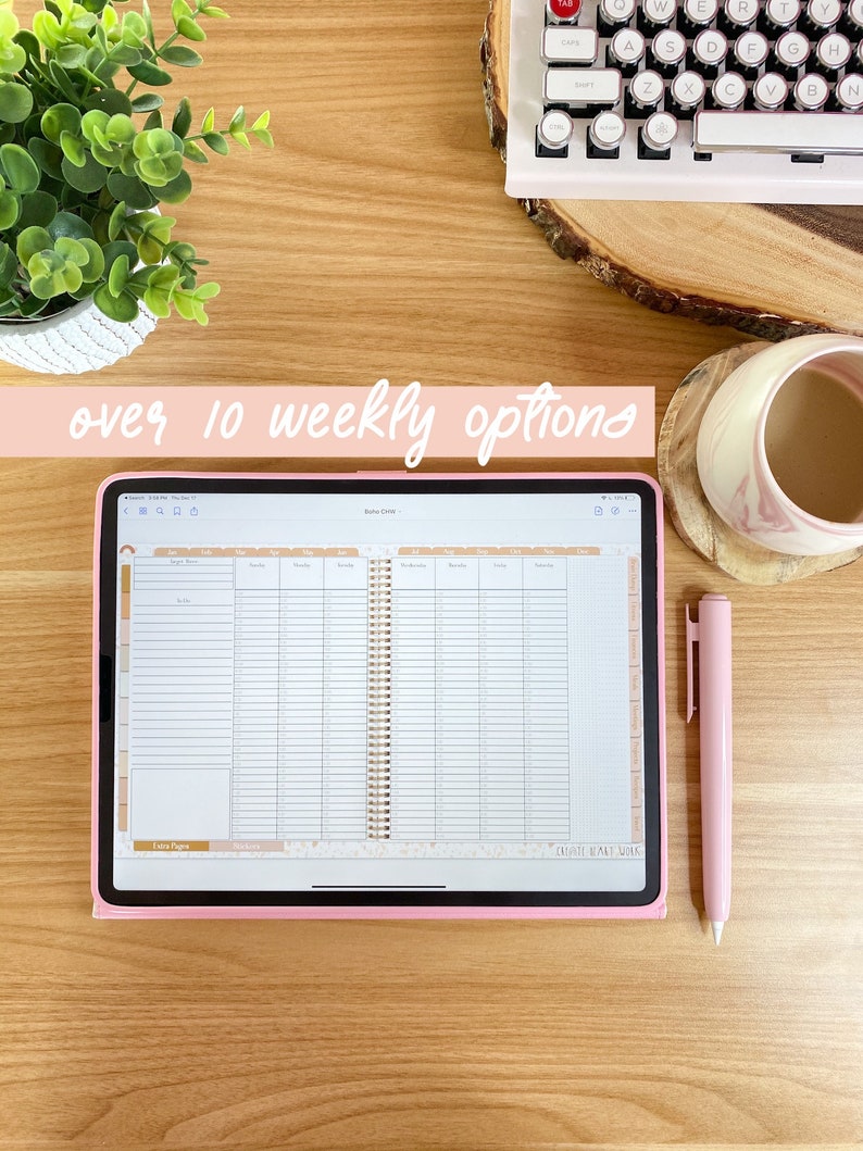 Undated Life Digital Planner Undated Boho Digital Planner | Etsy