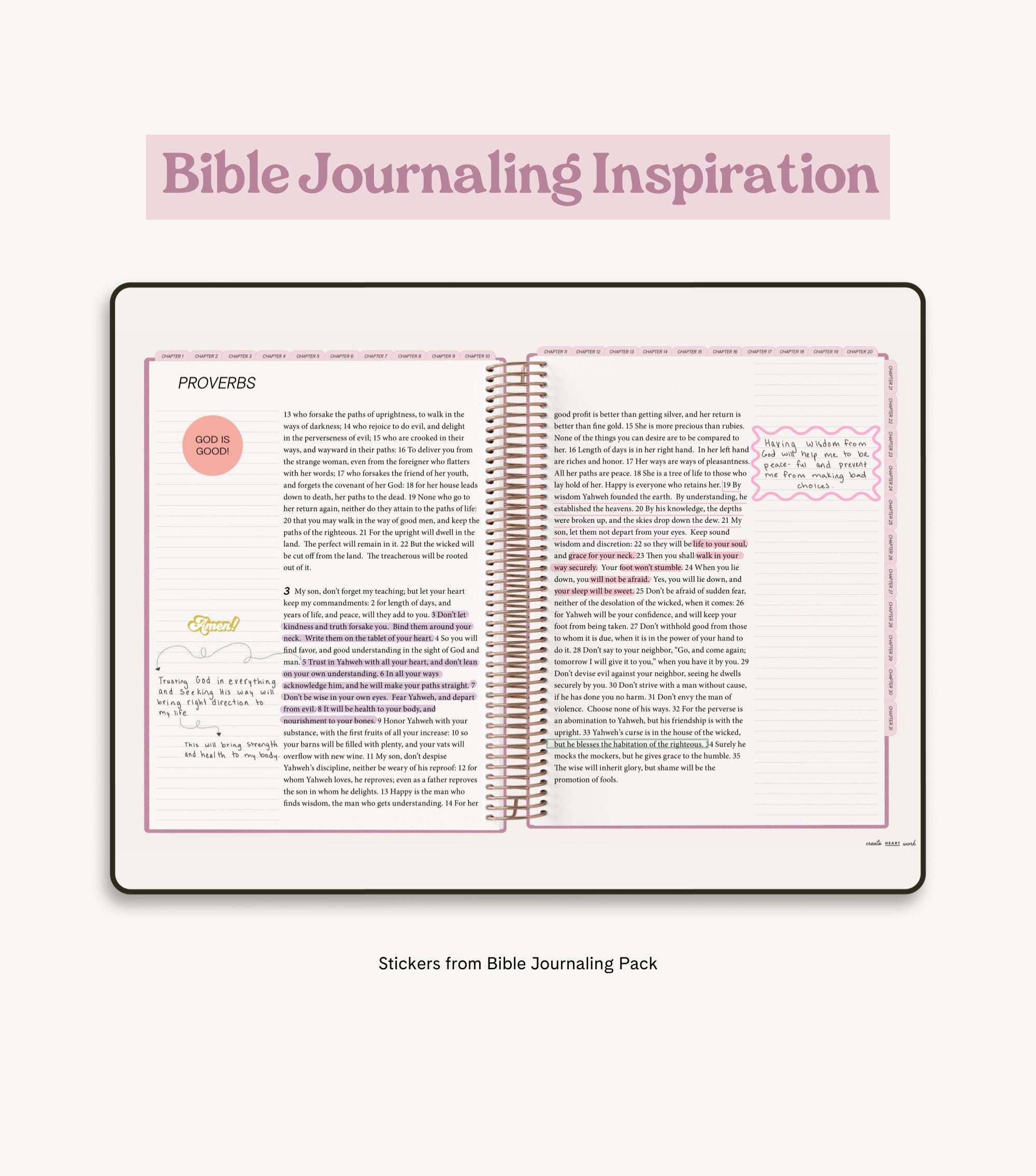Proverbs Digital Journaling Bible for Goodnotes (WEB) - Etsy