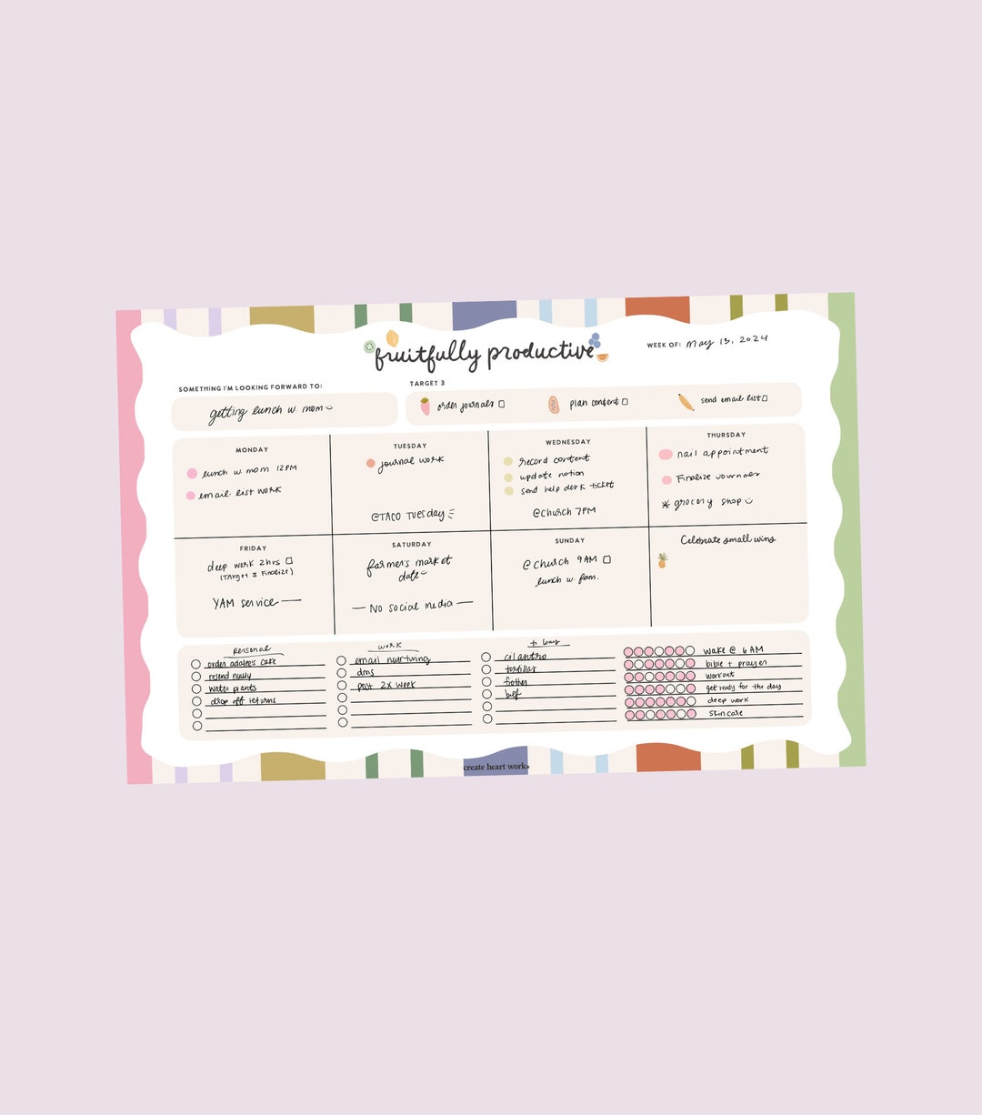 Digital Weekly Planner | Minimal Weekly Digital Planner | Weekly ...