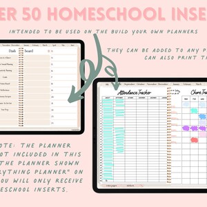 Homeschool Inserts for Digital Planning Goodnotes 5 Homeschool Inserts ...
