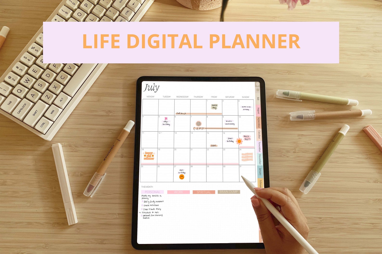 Life Digital Planner Undated Build Your Own Planner Base - Etsy