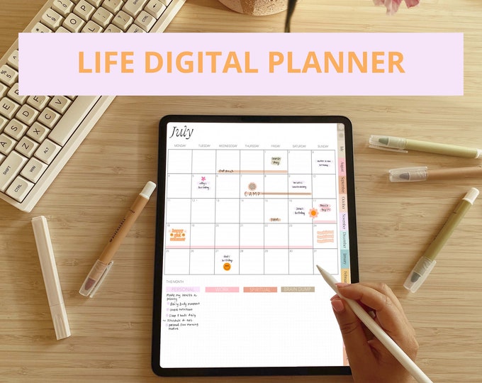 Life Digital Planner Undated Build Your Own Planner Base Planner ...