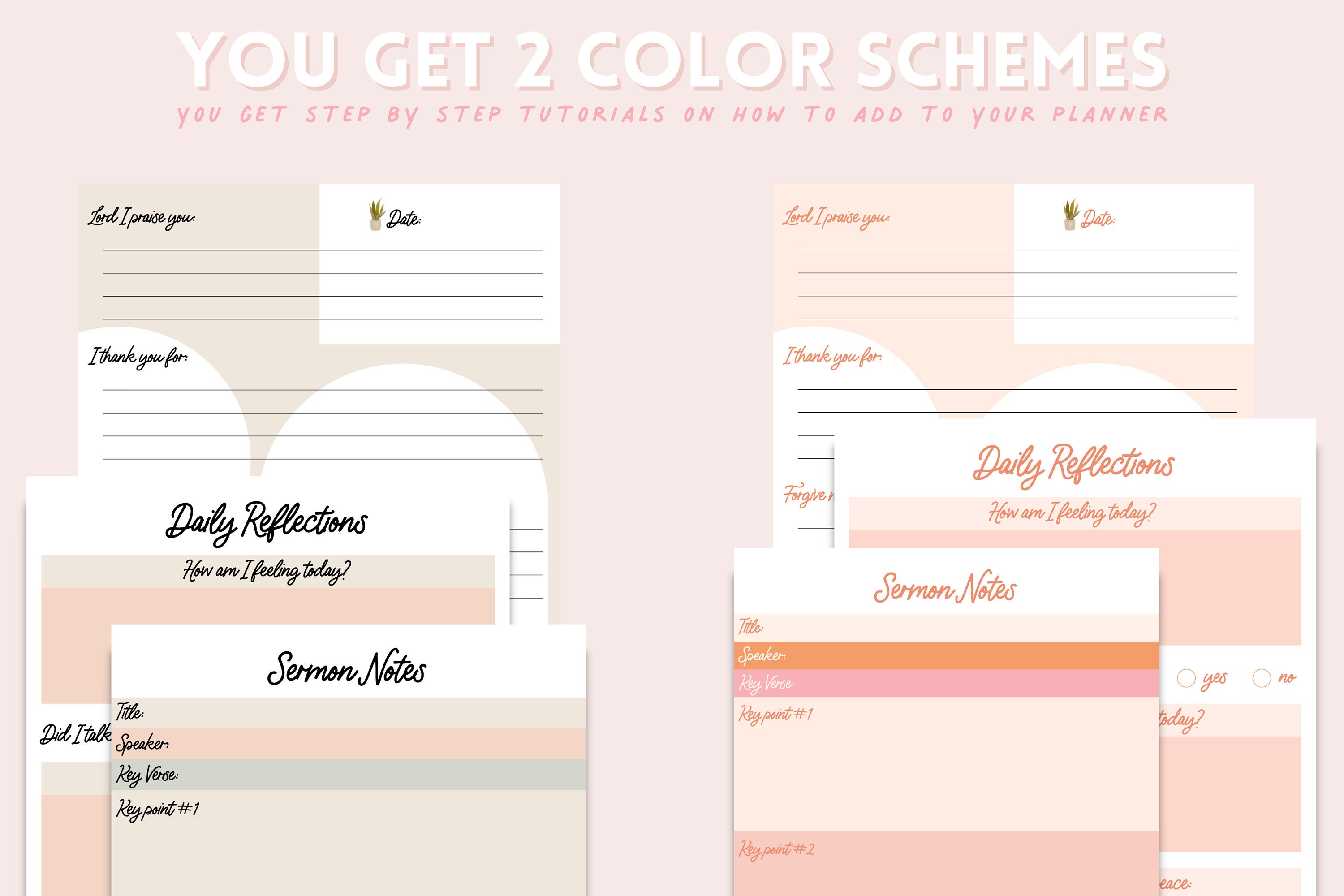 Faith Inserts for Digital Planning Goodnotes 5 Sermon | Etsy