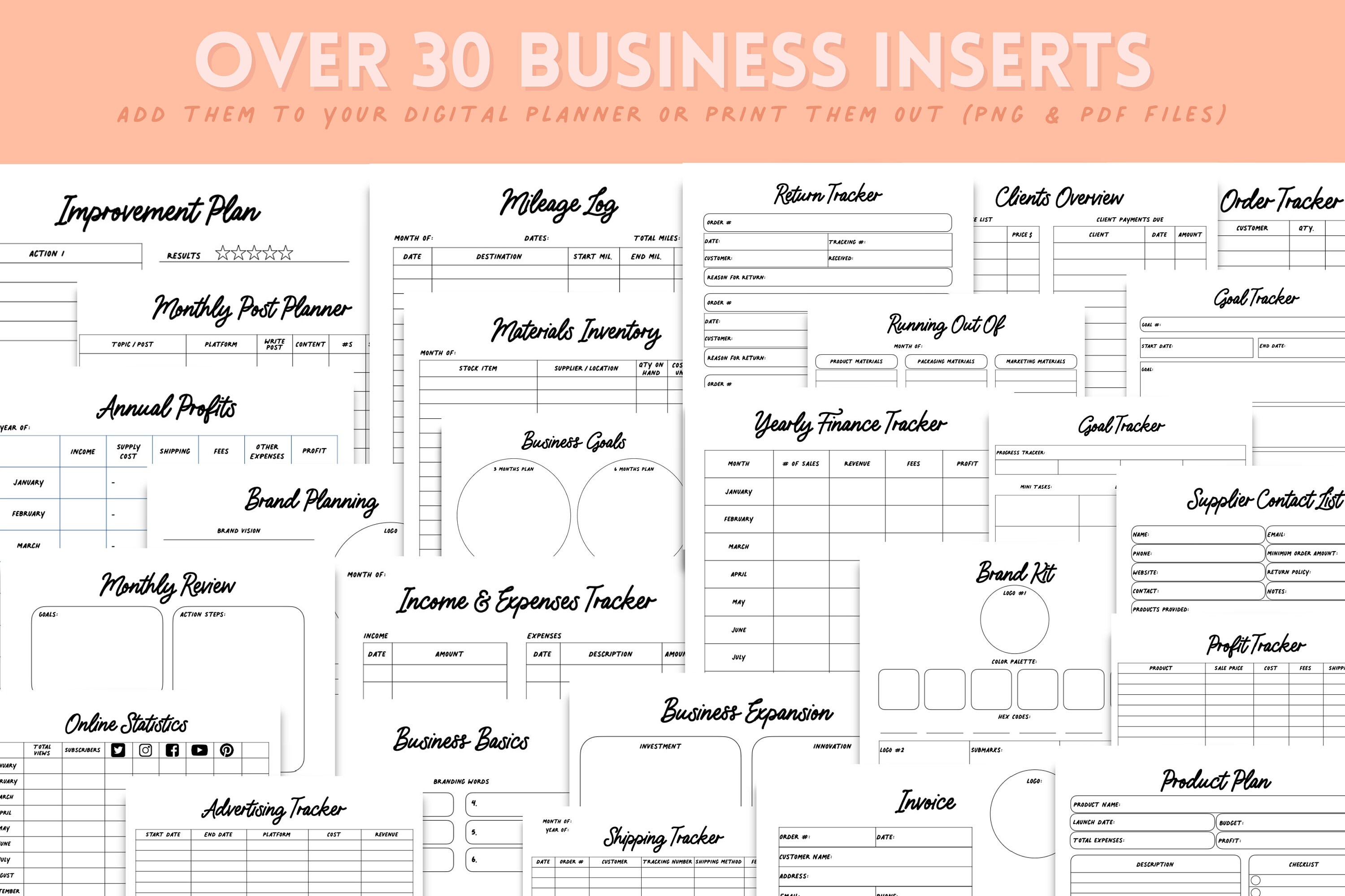 Business Inserts for Digital Planning Goodnotes 5 Business | Etsy