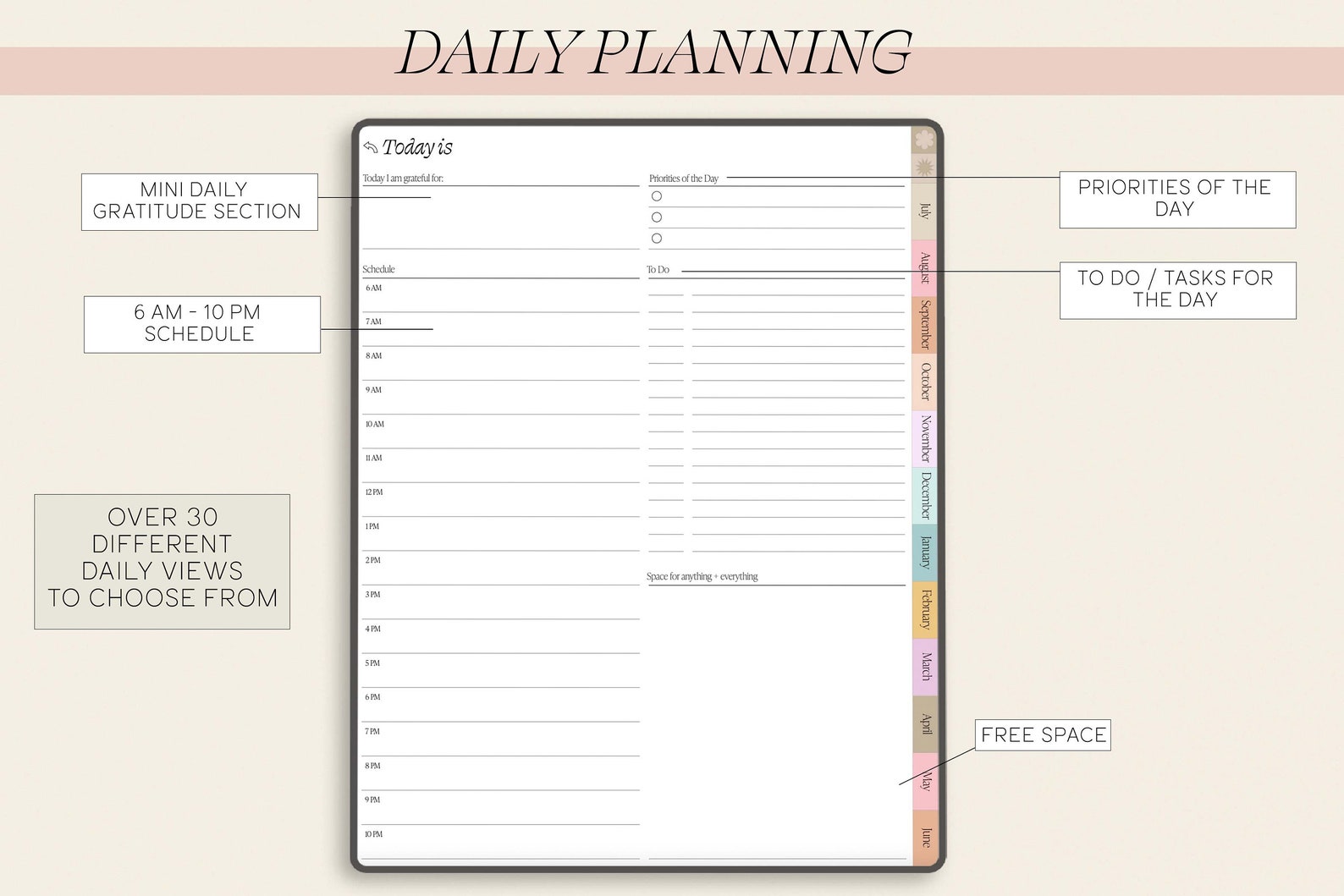 Undated Student Digital Planner Academic Planner Build - Etsy