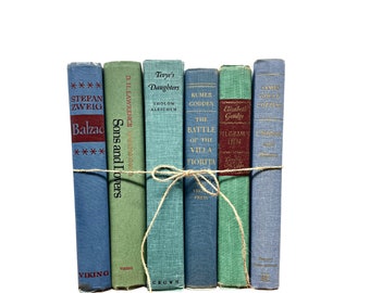 Blue and Green Books | Etsy