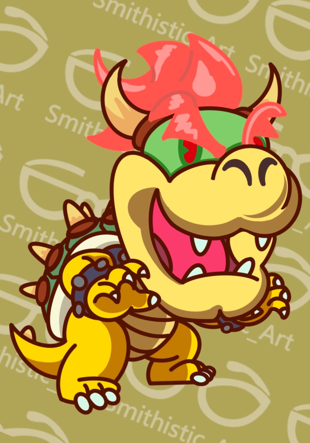 Bowser Character Acrylic Smush Pin - Etsy