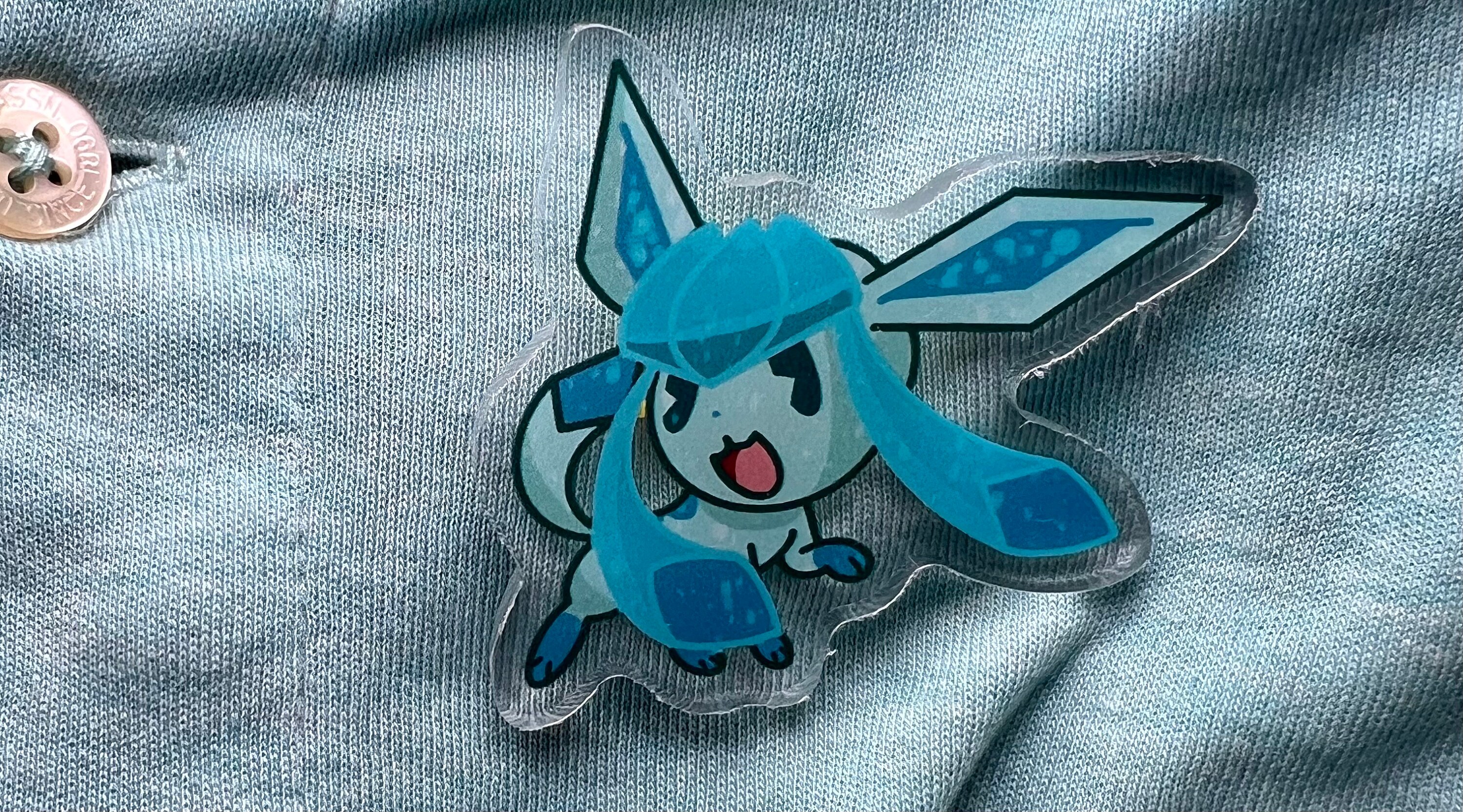 Glaceon Acrylic Pin - Etsy