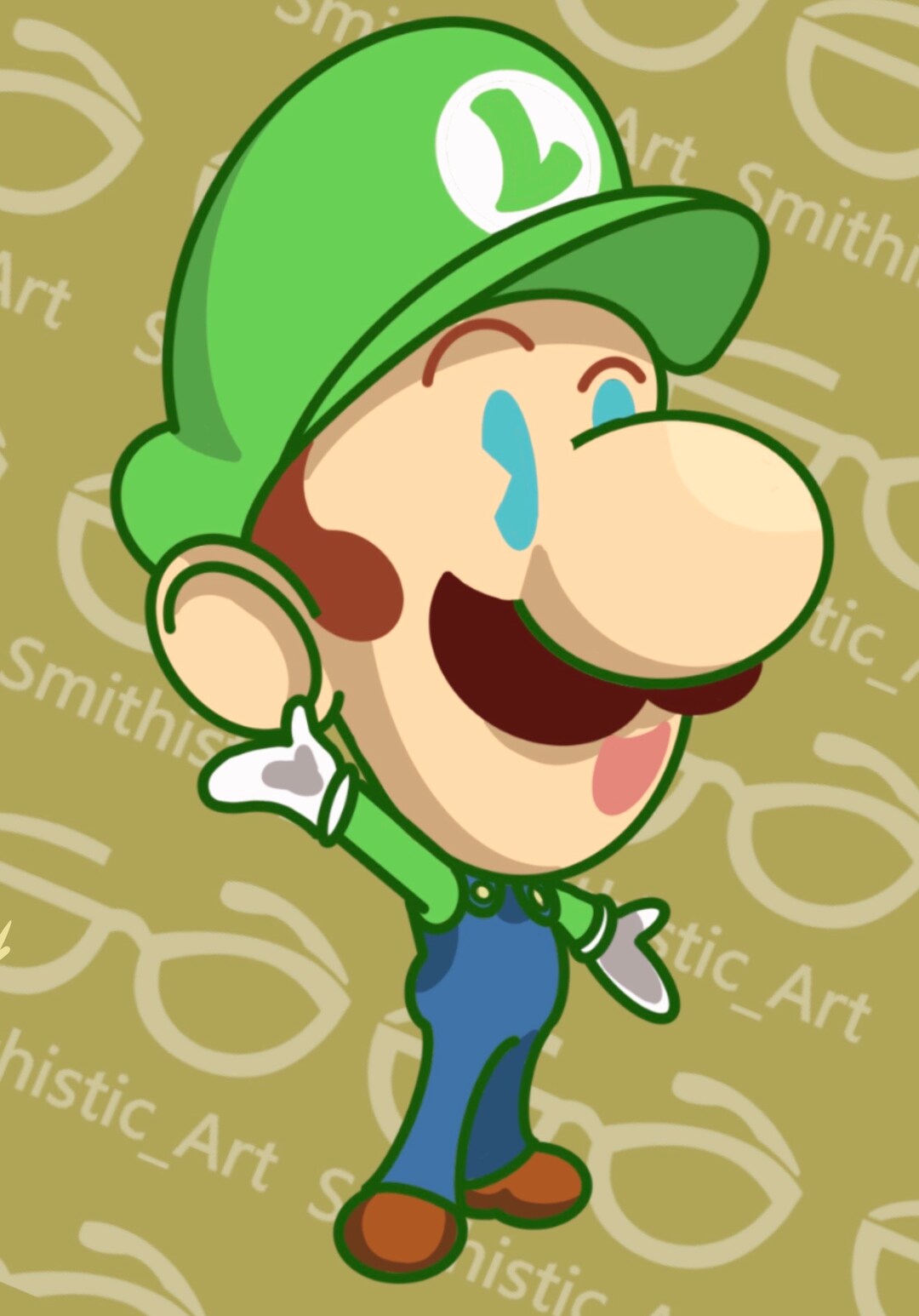 Luigi Character Acrylic Smush Pin - Etsy