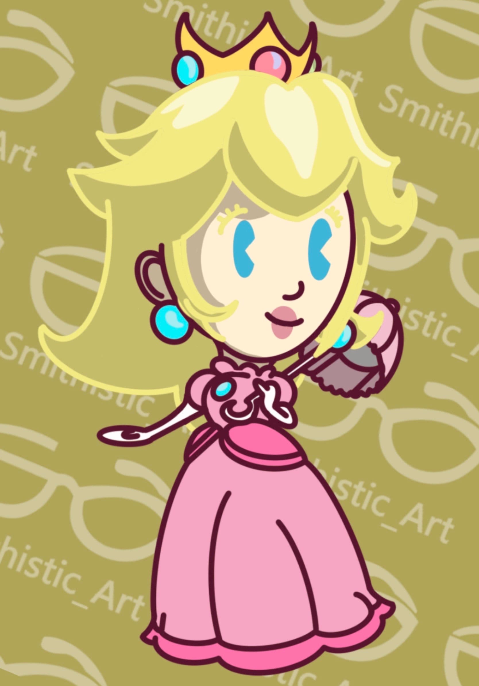 Princess Peach Character Acrylic Smush Pin - Etsy
