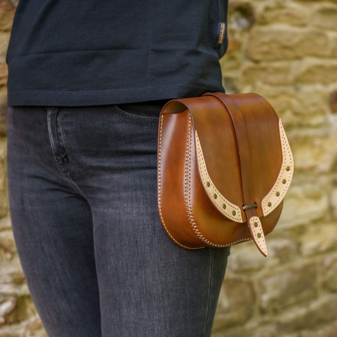 Handmade Leather Medival Style Belt Bag, Leather "birka" Waist Bag ...