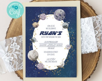 Cosmic Birthday Invitation - Etsy