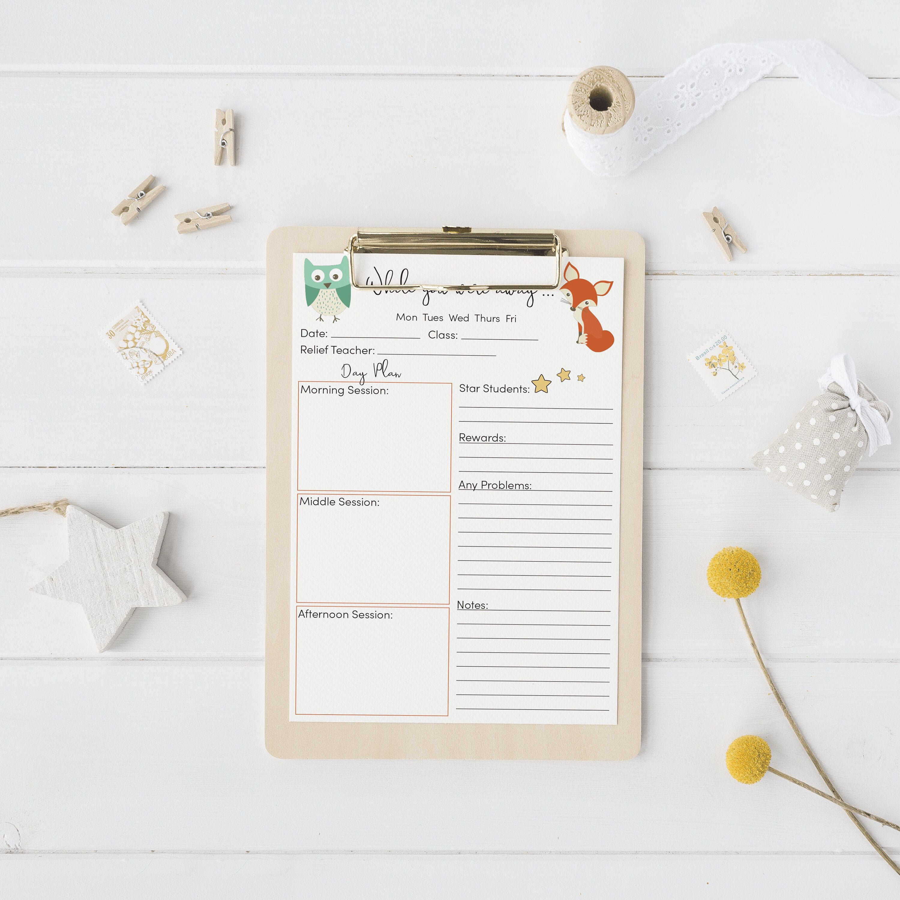 Relief Teacher Day Feedback, Substitute Teacher Feedback, Casual ...