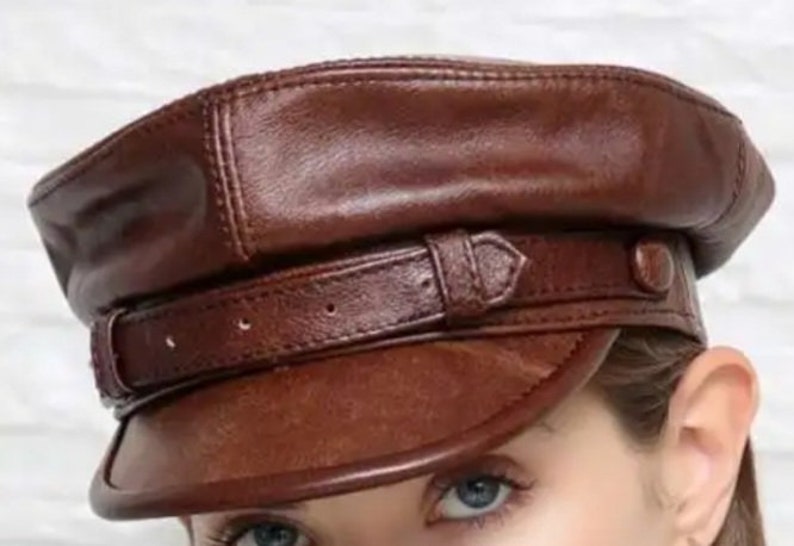 Leather Motorcycle Cap - Etsy