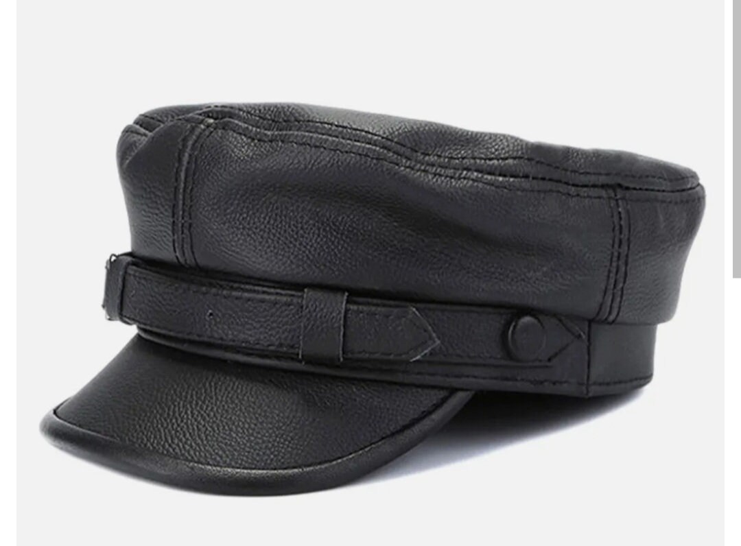 Leather Motorcycle Cap - Etsy