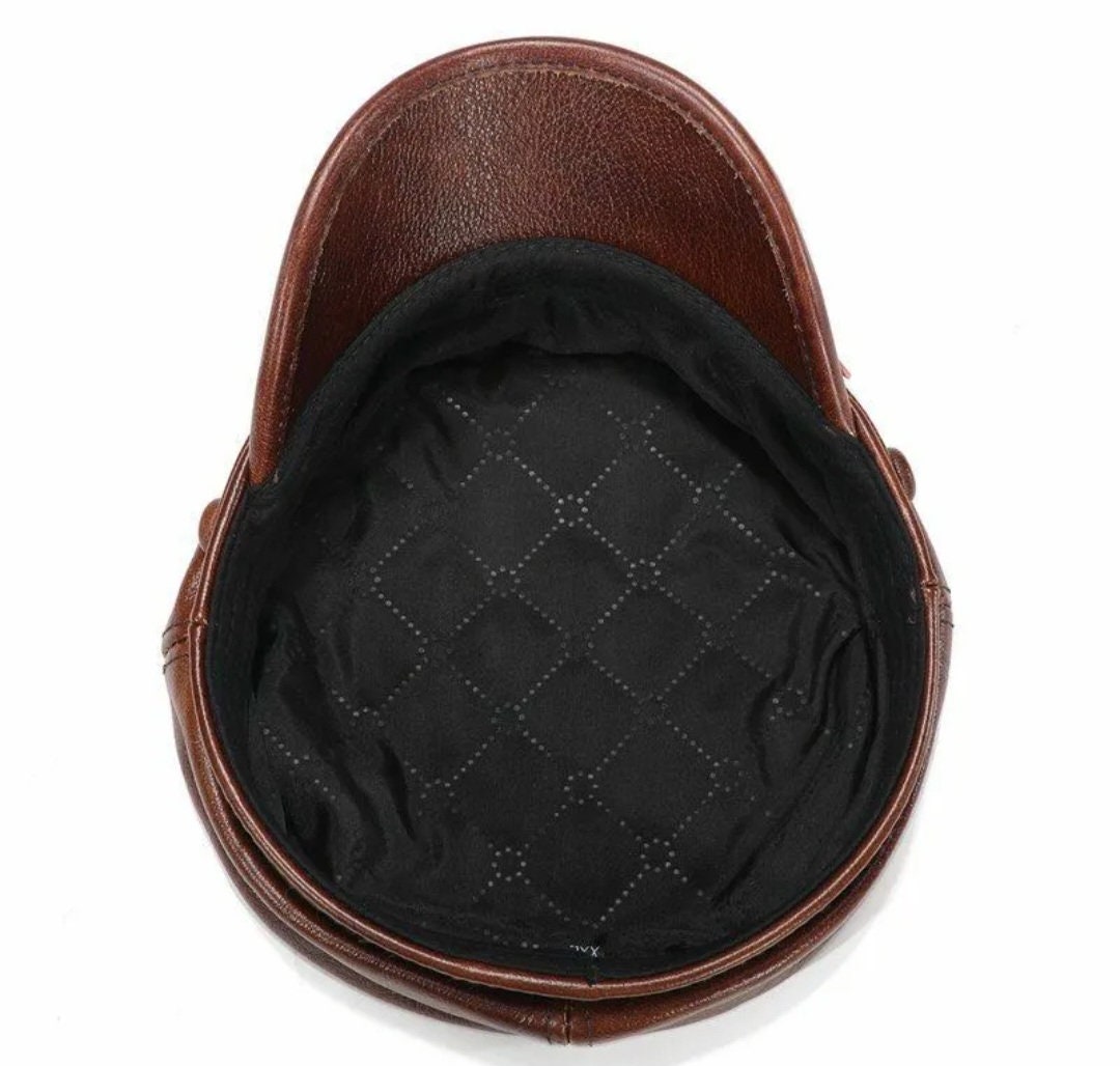 Leather Motorcycle Cap - Etsy