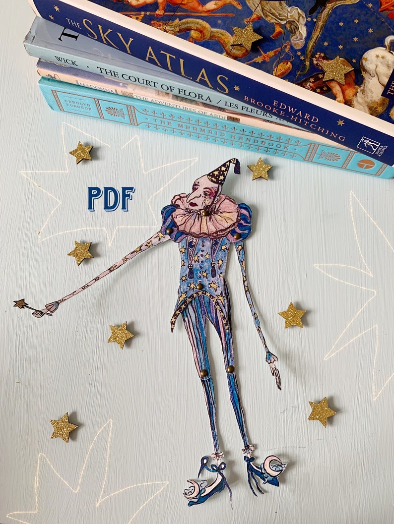 Mr. Moon Articulated Paper Doll Printable Download PDF - Etsy Australia