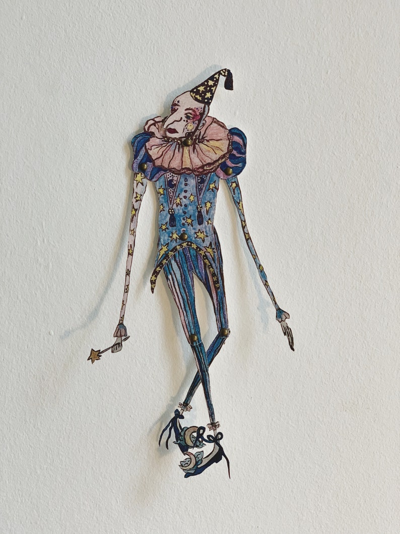 Mr. Moon Articulated Paper Doll Printable Download PDF - Etsy