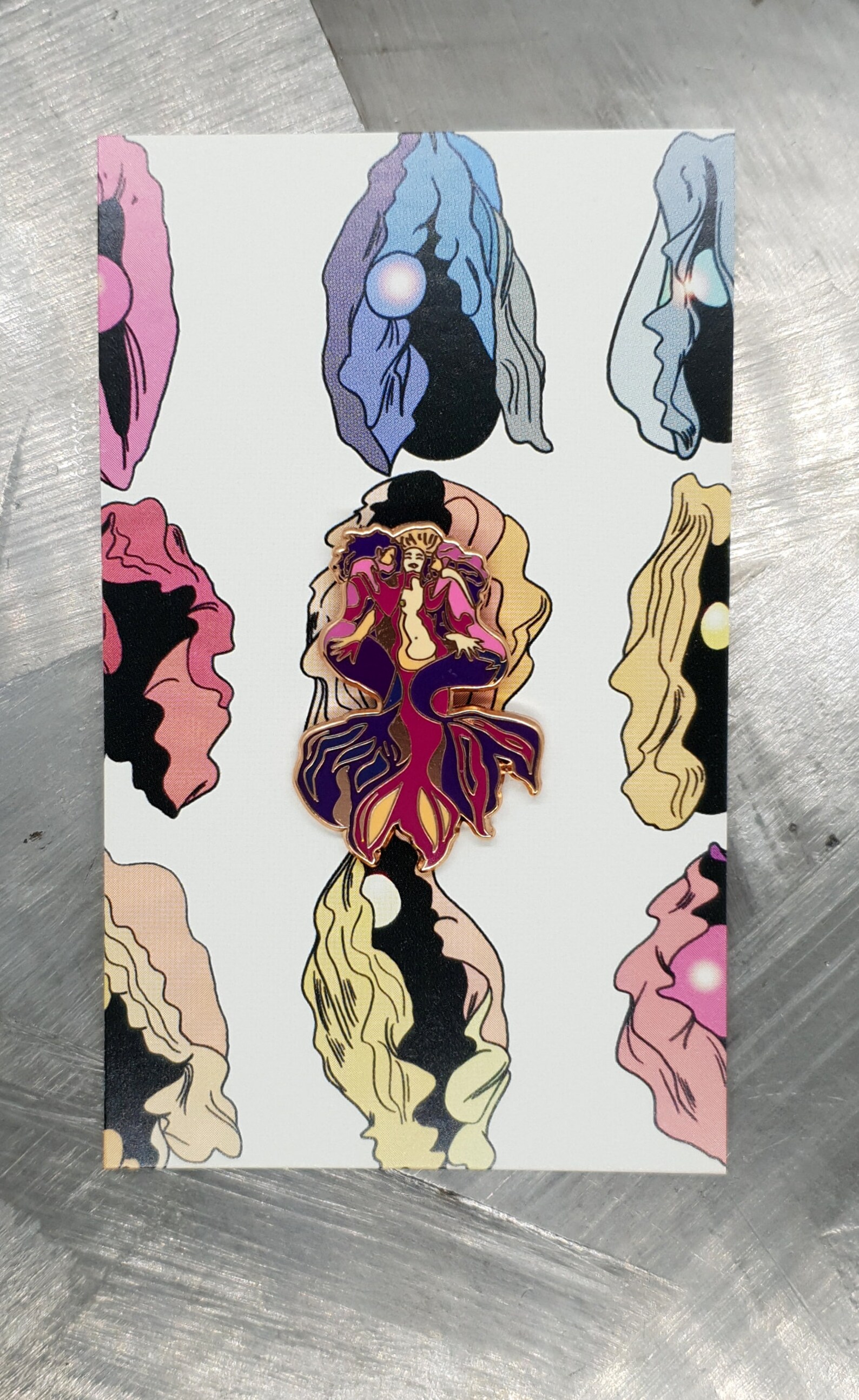 Mermaid Triad V2 Hard Enamel Pin - Etsy