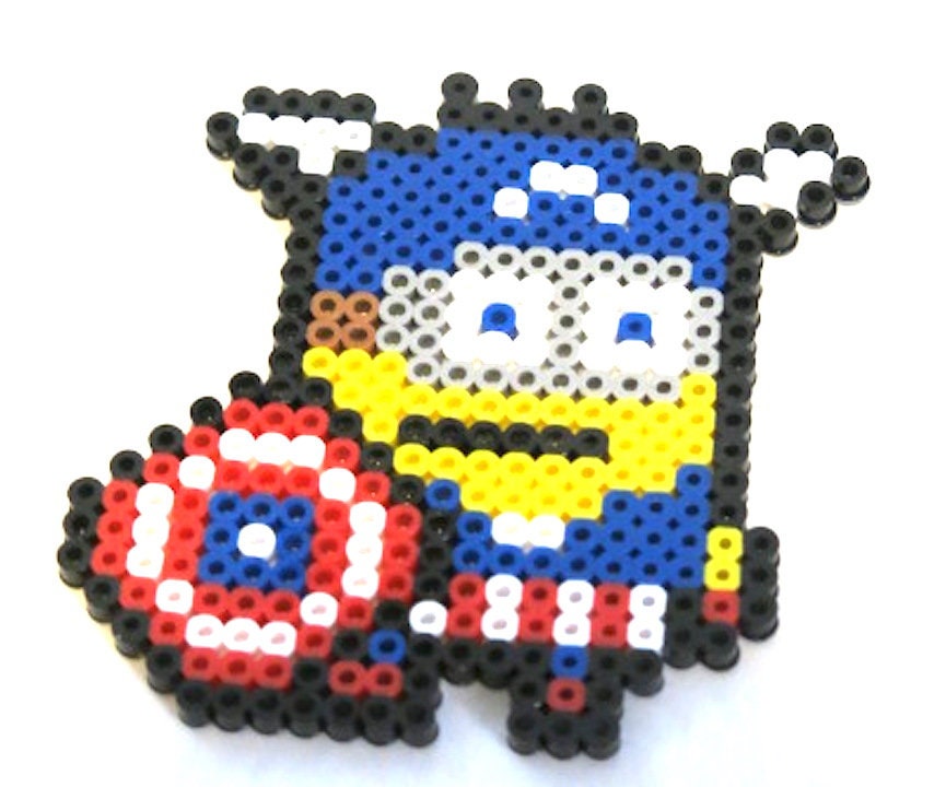 Perler Beads Minion Superheros Magnets - Etsy Singapore