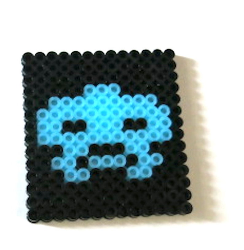 Perler Beads Set of 6 Glow in the Dark Space Invaders Coasters - Etsy