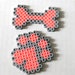 Perler Beads Paw Print or Dog Bone Magnet or Keychain - Etsy