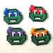 Perler Beads Set of 4 Ninja Turtles Keychains or Magnets - Etsy
