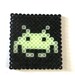 Perler Beads Set of 6 Glow in the Dark Space Invaders Coasters - Etsy