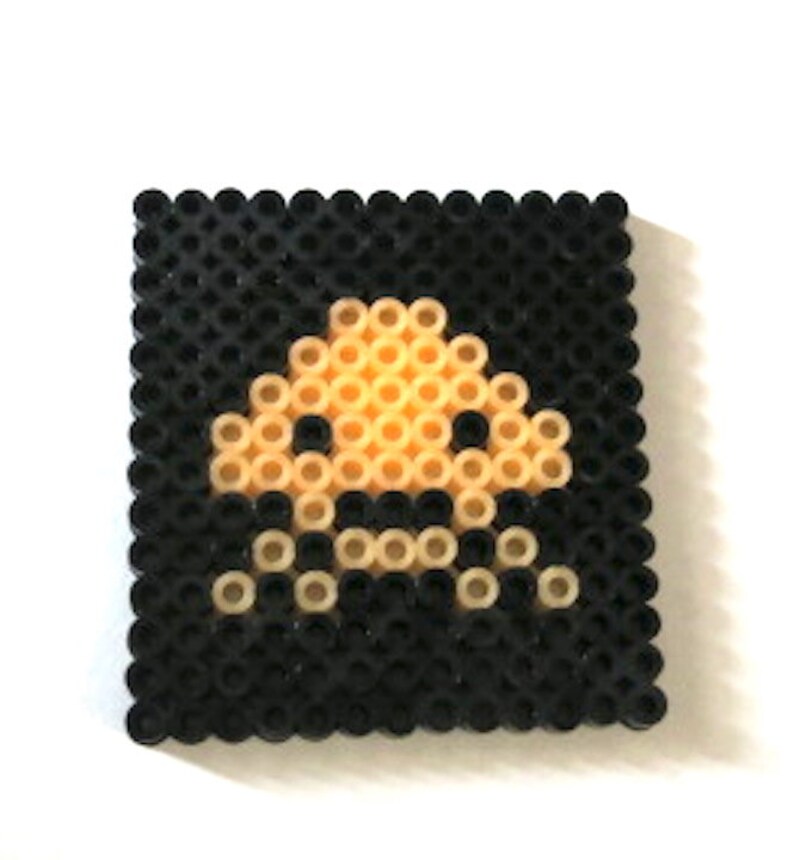 Perler Beads Set of 6 Glow in the Dark Space Invaders Coasters - Etsy