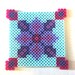 Perler Beads Set of 6 Floral Geo Coasters - Etsy