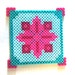 Perler Beads Set of 6 Floral Geo Coasters - Etsy