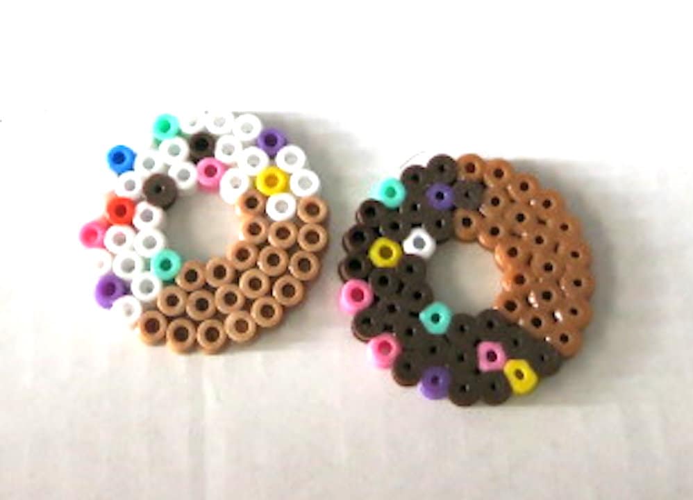 Perler Beads Mini Sprinkle Donuts Keychain Magnet - Etsy