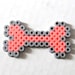 Perler Beads Paw Print or Dog Bone Magnet or Keychain - Etsy