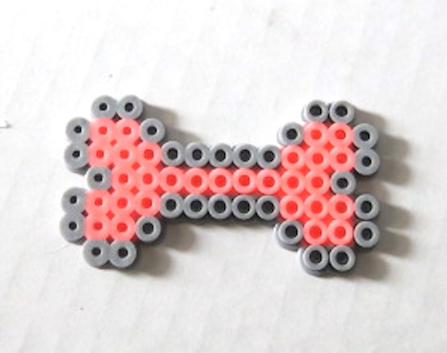 Perler Beads Paw Print or Dog Bone Magnet or Keychain - Etsy