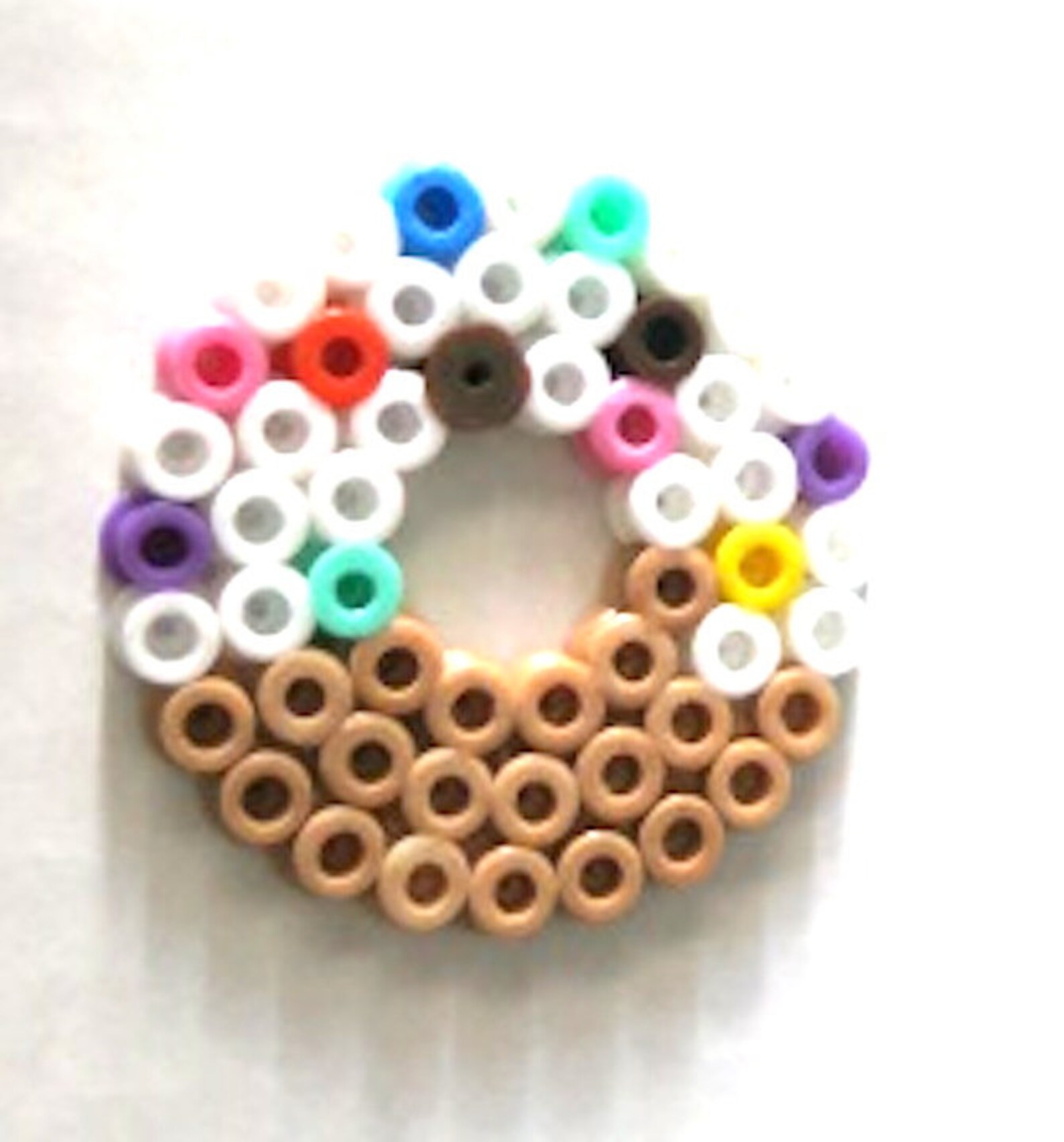 Perler Beads Mini Sprinkle Donuts Keychain Magnet - Etsy