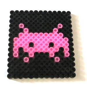Perler Beads Set of 6 Glow in the Dark Space Invaders Coasters - Etsy