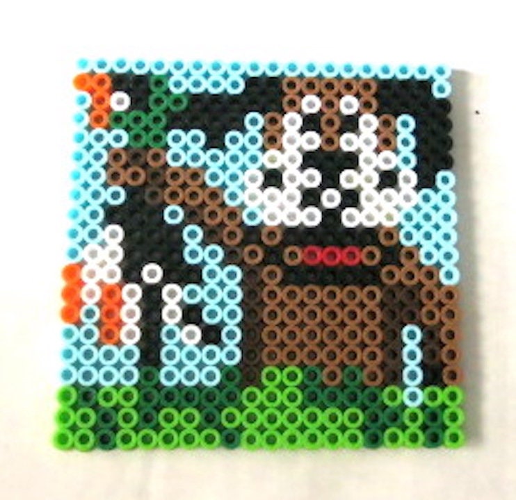 Retro Set of 4 Duck Hunt Perler Coasters - Etsy