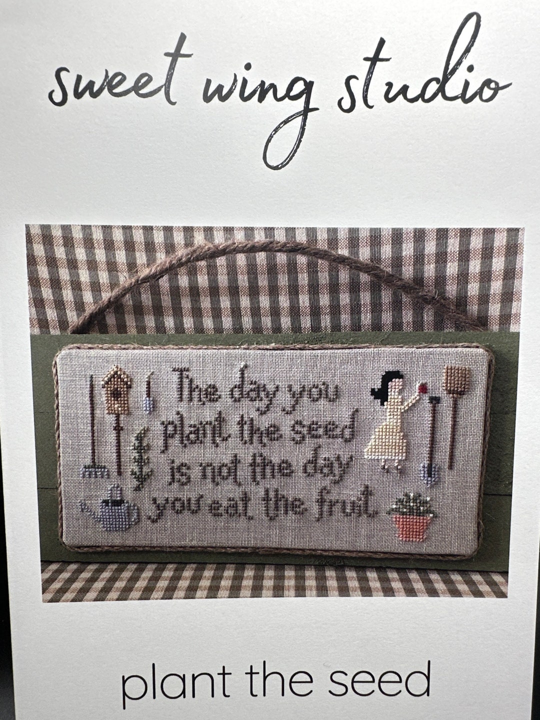 Sweet Wing Studio Plant the Seed Eat the Fruit Cross Stitch - Etsy