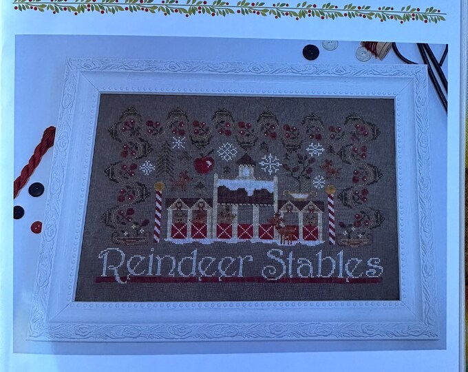 Quaint Rose Needlearts - Reindeer Stables - Christmas Cross Stitch - Etsy