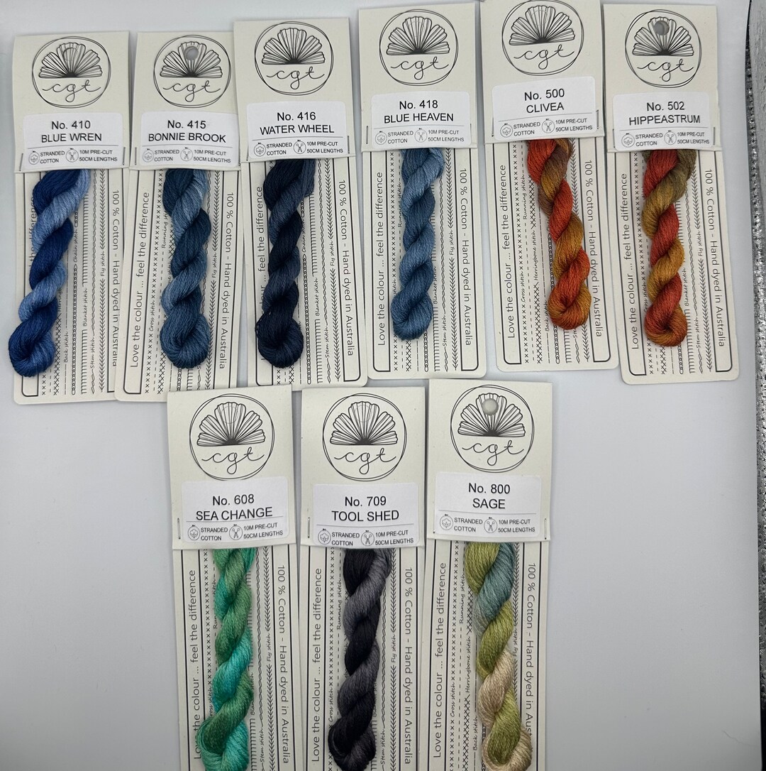 Cottage Garden Threads - CTG - Blue Wren - Bonnie Brook - Water Wheel ...