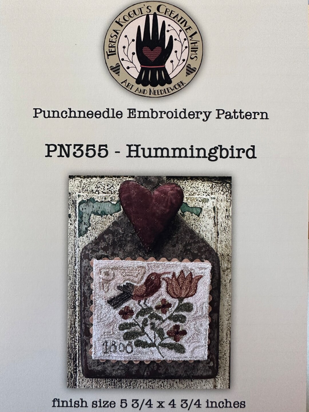Teresa Kogut - Hummingbird Punch Needle Pattern - PN355 - Etsy