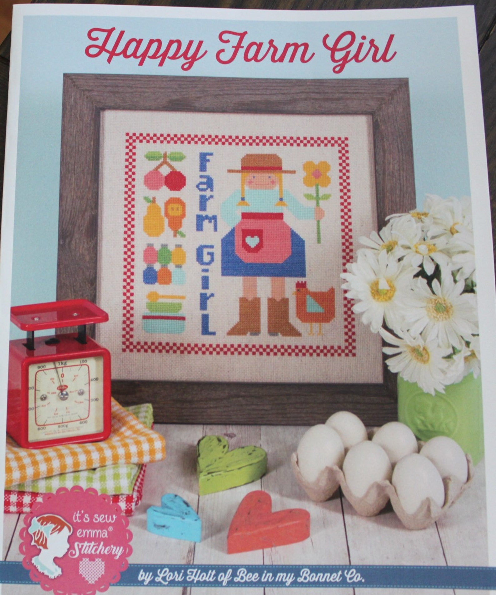 Happy Farm Girl - It's Sew Emma Stitchery - Farm Life - Blonde Haired ...