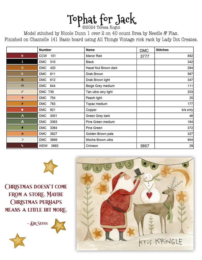 Teresa Kogut Hello Santa Cross Stitch Book - Etsy